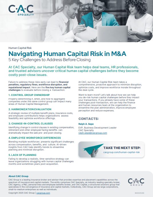 Navigating Human Capital Risk in M&A - Thought Leadership - Insights ...