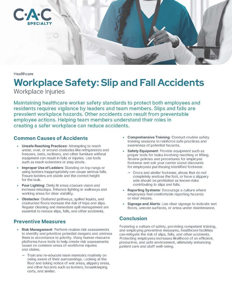 Workplace Safety: Slip and Fall Accidents - Insights - CAC Group