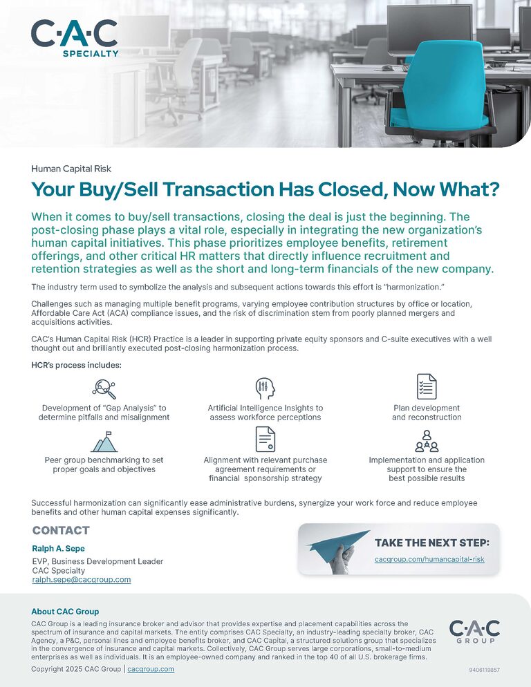 Your Buy/Sell Transaction Has Closed, Now What? - Insights - CAC Group